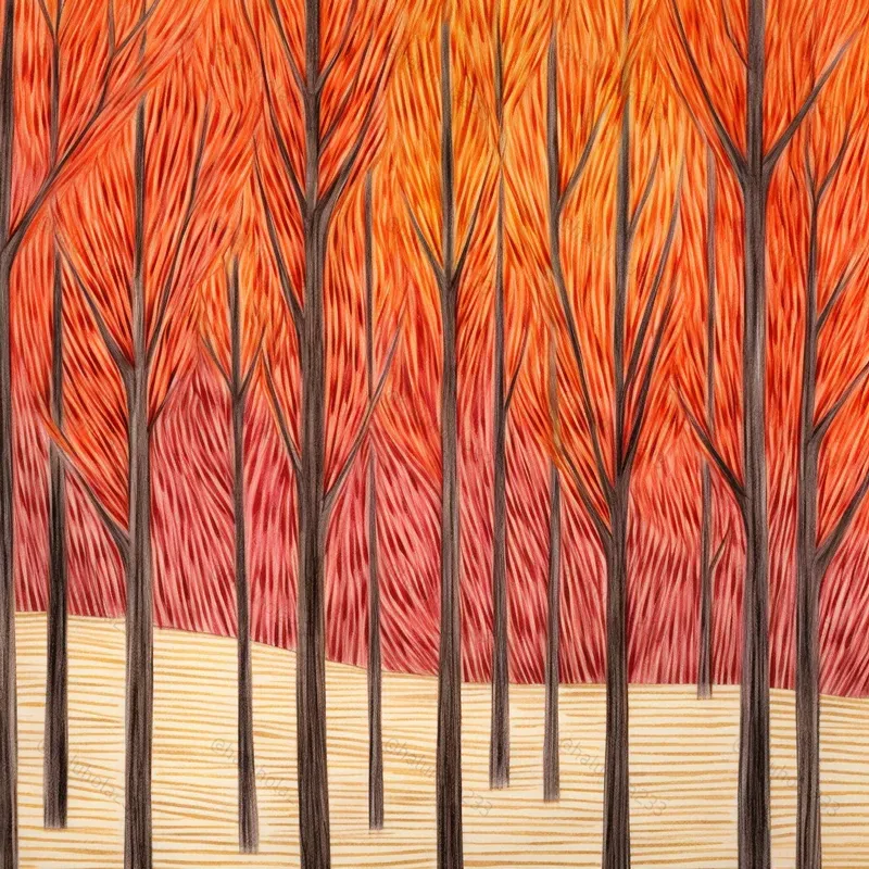 Expressive Line Art Of Nature Midjourney Prompt | PromptBase