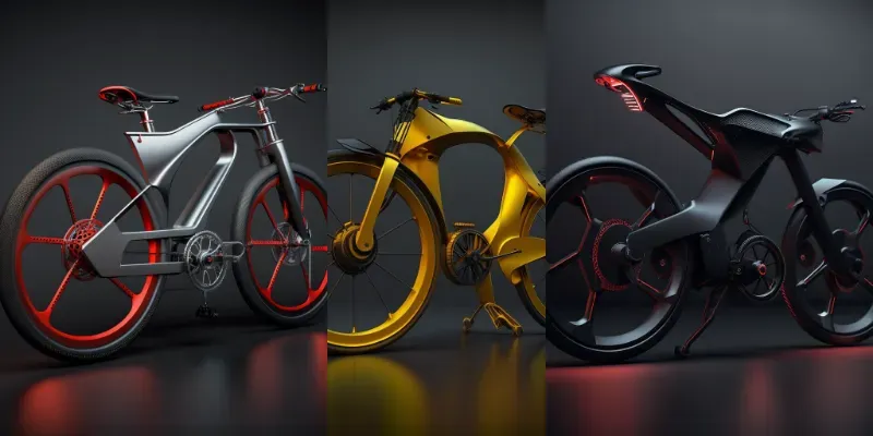 Futuristic Electric Bicycle Designs Midjourney Prompt | PromptBase