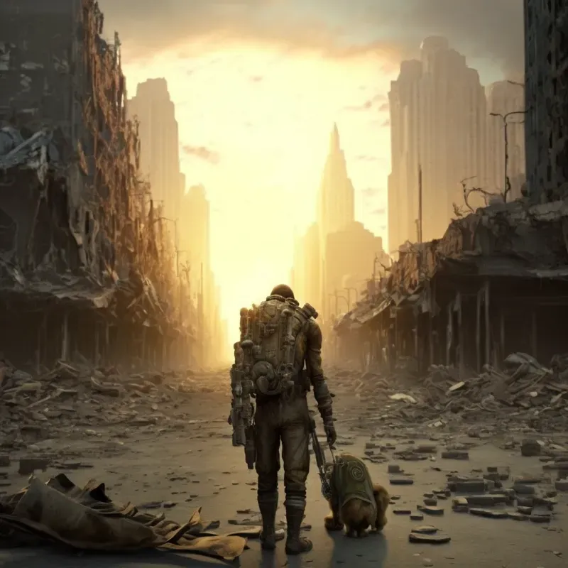 Fallout Theme Illustrations Midjourney Prompt | PromptBase