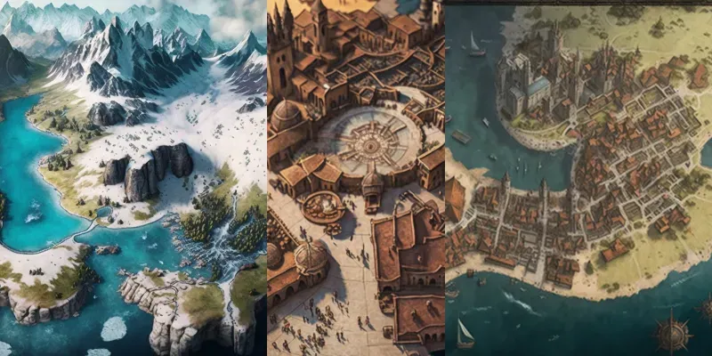 Fantasy Region Maps Midjourney Prompt | PromptBase