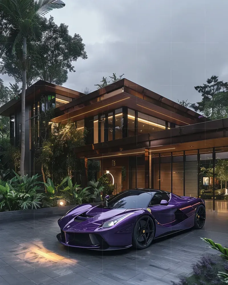 Realistic Cars And Luxury Villas Midjourney Prompt | PromptBase