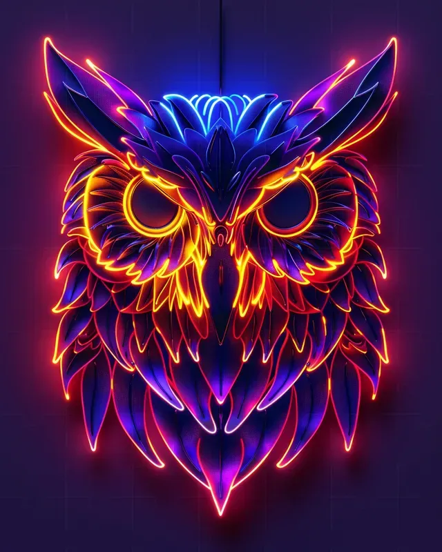 3D Neon Animals Midjourney Prompt | PromptBase