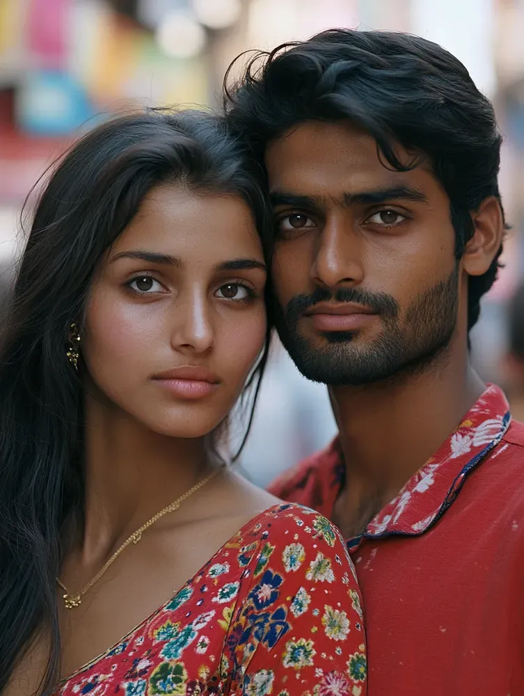 Early 2000s City Couple Portraits Midjourney Prompt | PromptBase