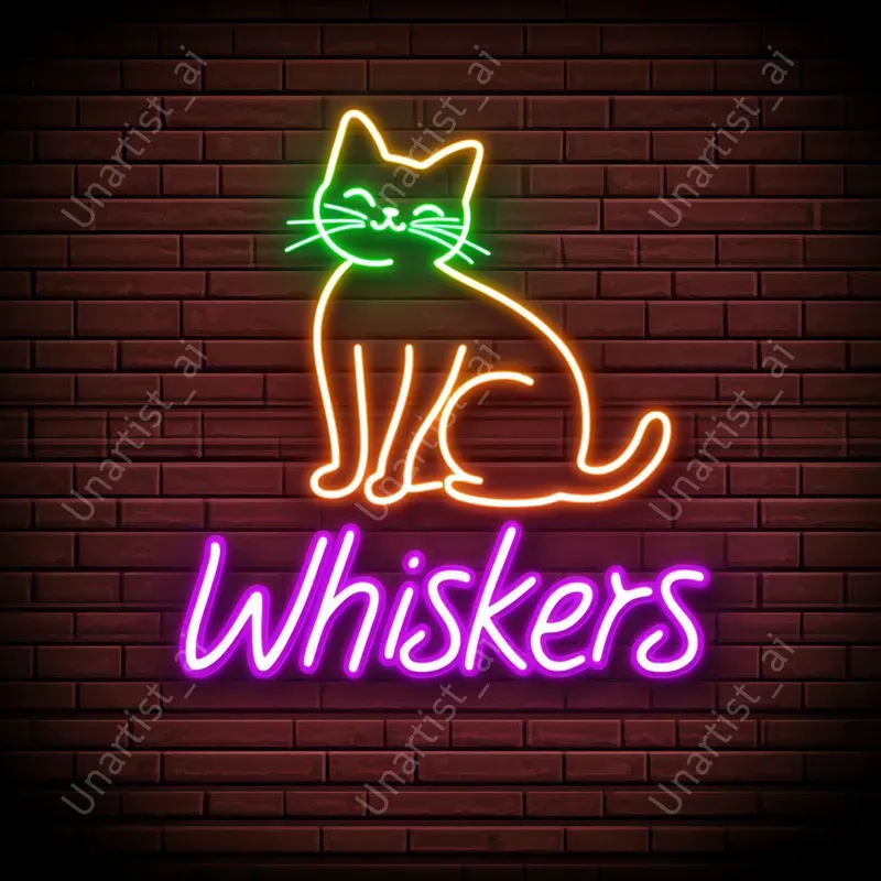 Premium Neon Logo Signs Midjourney Prompt | PromptBase