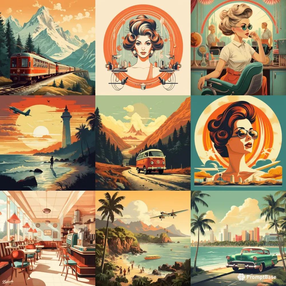 Retro Posters Midjourney Prompt | PromptBase