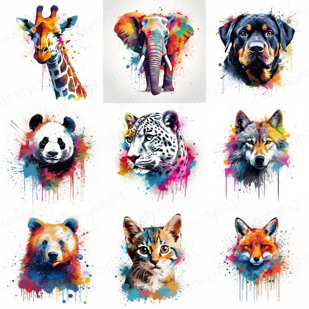 Simple Paint Splatter Animal Designs Midjourney Prompt | PromptBase