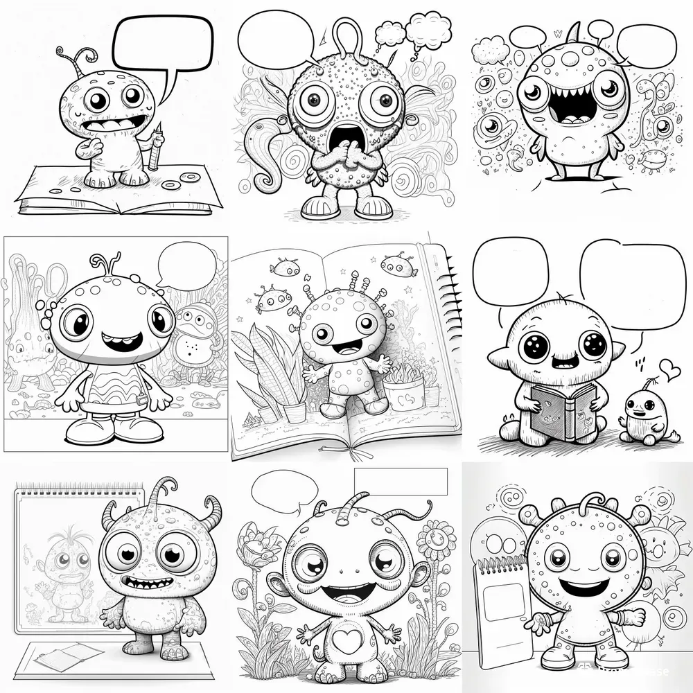Interactive Coloring Book Pages For Kids Midjourney Prompt | PromptBase