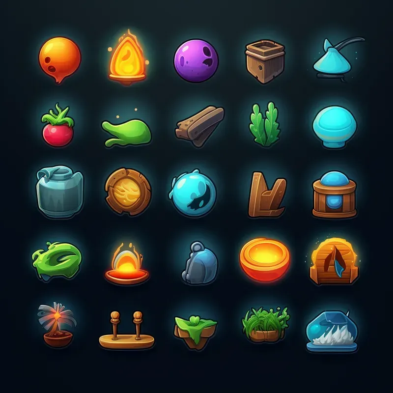 RPG Game Icons Midjourney Prompt | PromptBase