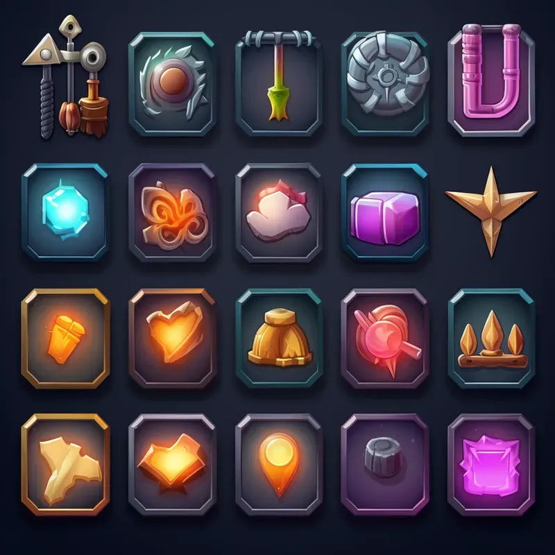RPG Game Icons Midjourney Prompt | PromptBase