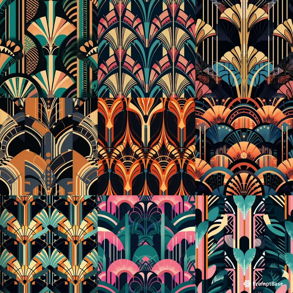 Retro Art Deco Patterns Midjourney Prompt | PromptBase