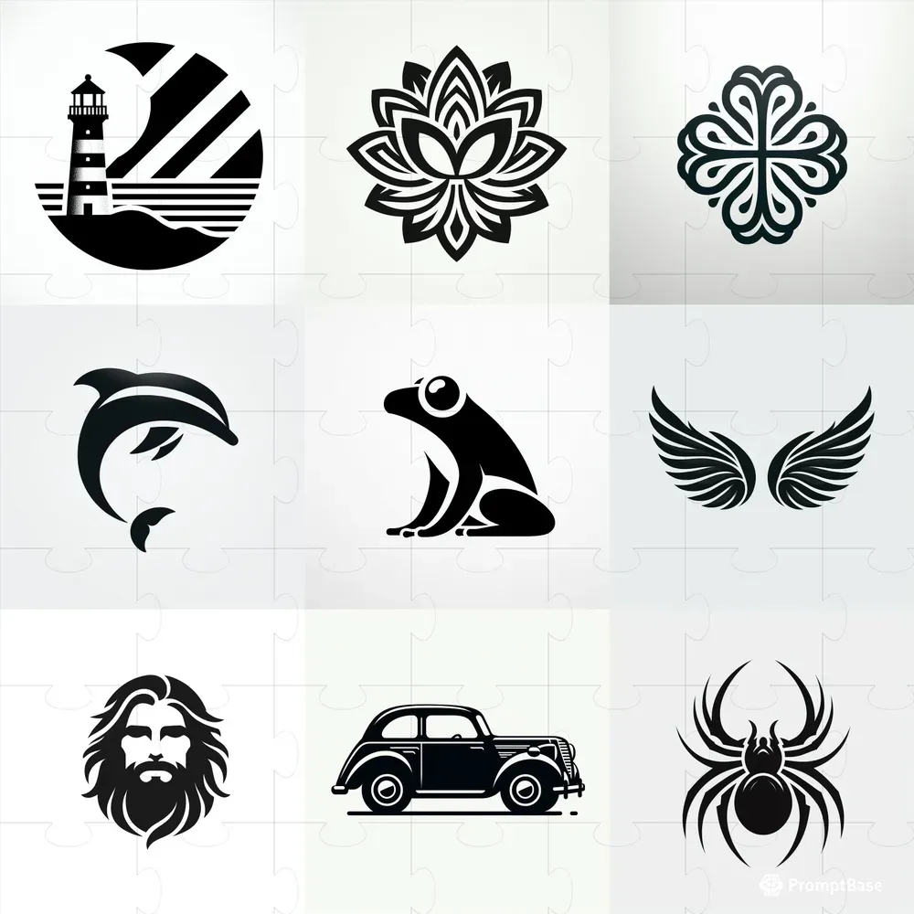 Simply Silhouette Logos DALL·E Prompt | PromptBase