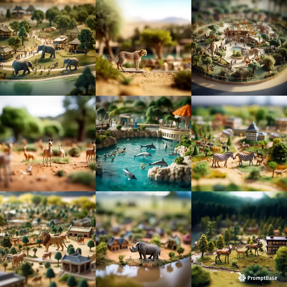 Miniature Safari Parks Midjourney Prompt | PromptBase