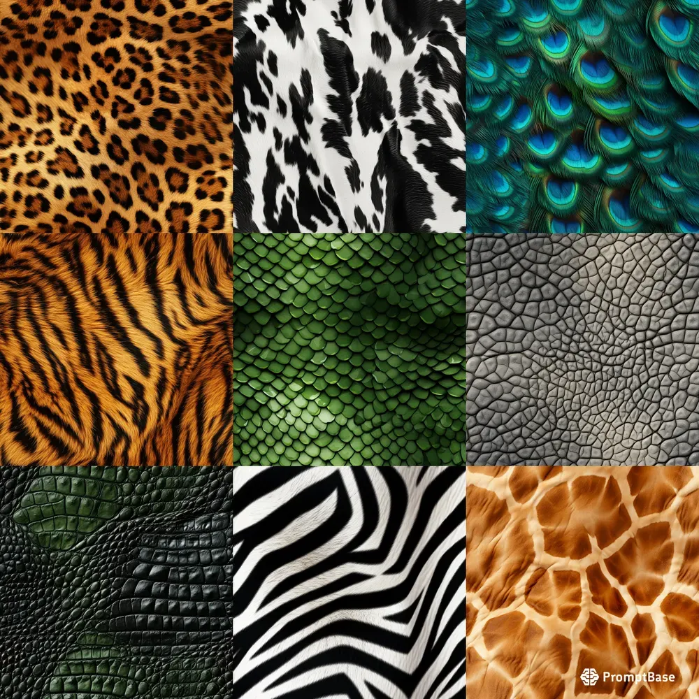 Animal Print Seamless Patterns Fur Skins Midjourney Prompt | PromptBase