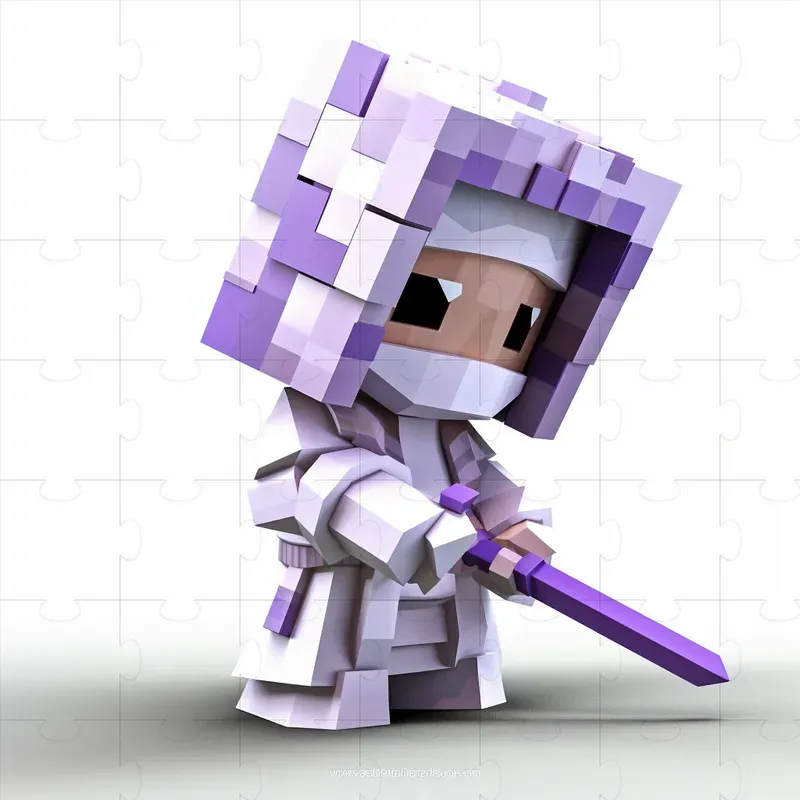 Chibi Characters Minecraft Style Midjourney Prompt | PromptBase