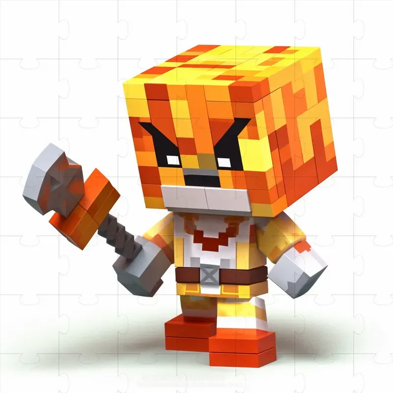 Chibi Characters Minecraft Style Midjourney Prompt | PromptBase