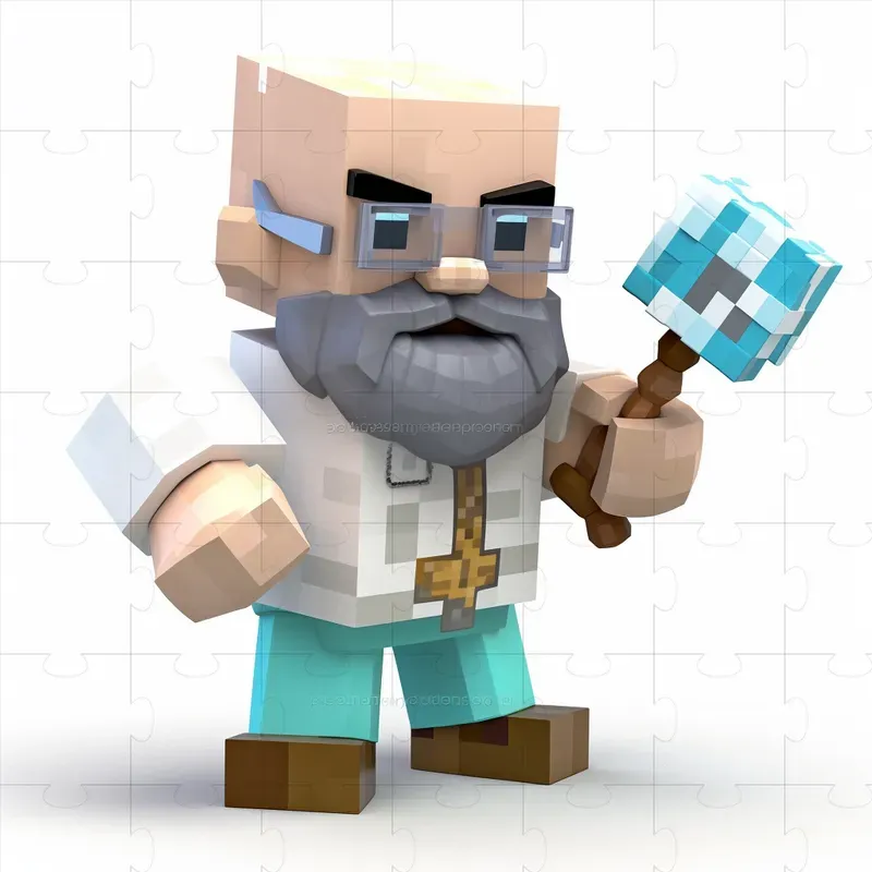 Chibi Characters Minecraft Style Midjourney Prompt | PromptBase