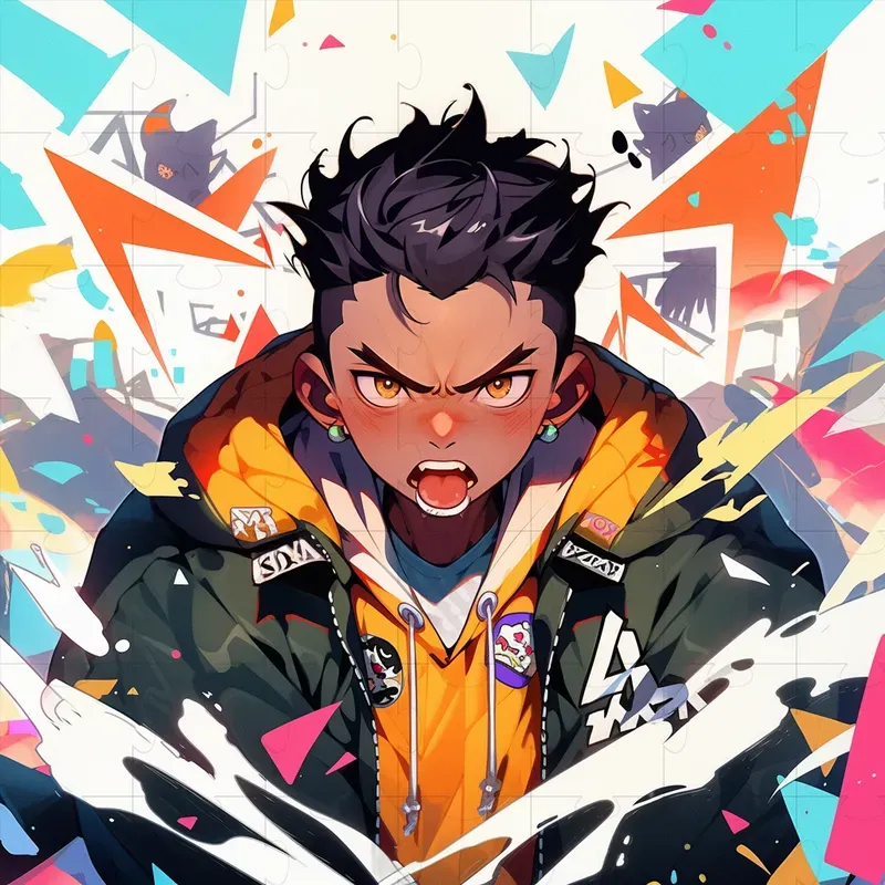 Abstract Anime Characters Posters Midjourney Prompt | PromptBase