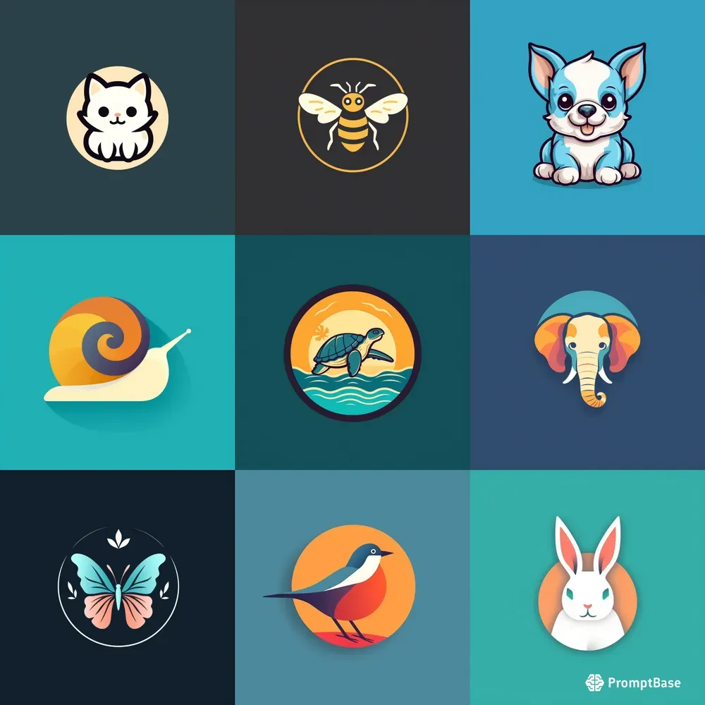 Cute Stylized Logos Midjourney Prompt | PromptBase