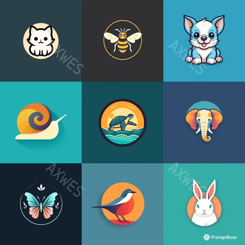 Cute Stylized Logos Midjourney Prompt | PromptBase