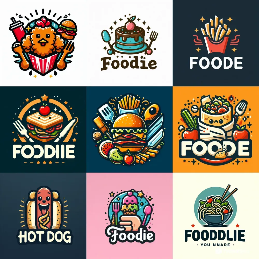 Foodie Logo Vector Art Kits DALL·E Prompt | PromptBase