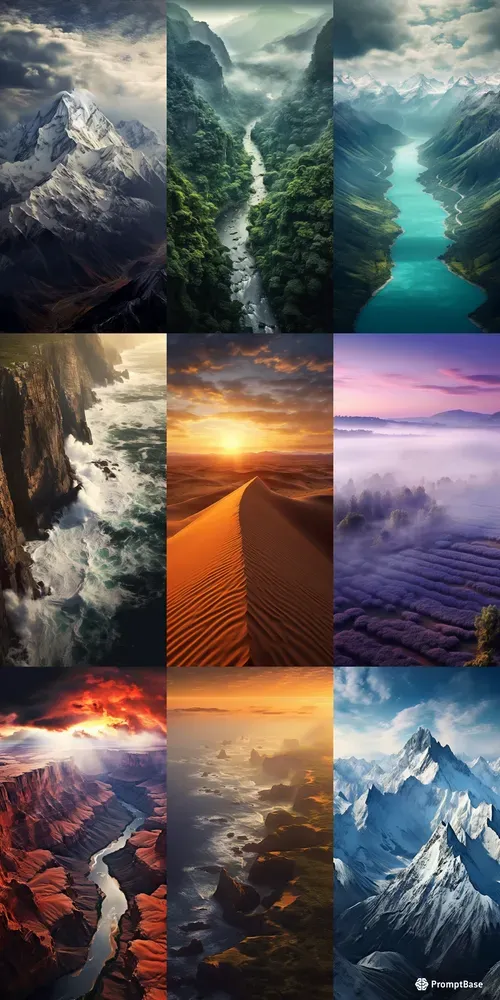 Aero Landscape Photographs Midjourney Prompt | PromptBase