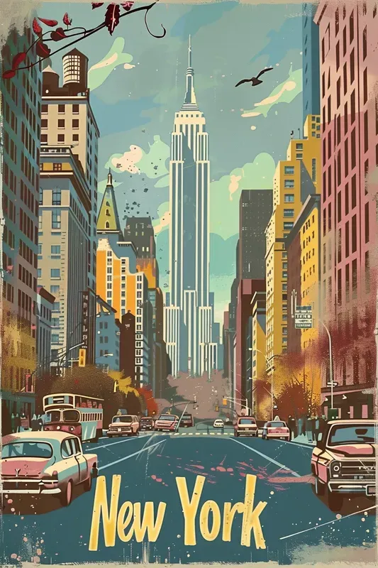 Vintage City Posters Midjourney Prompt | PromptBase