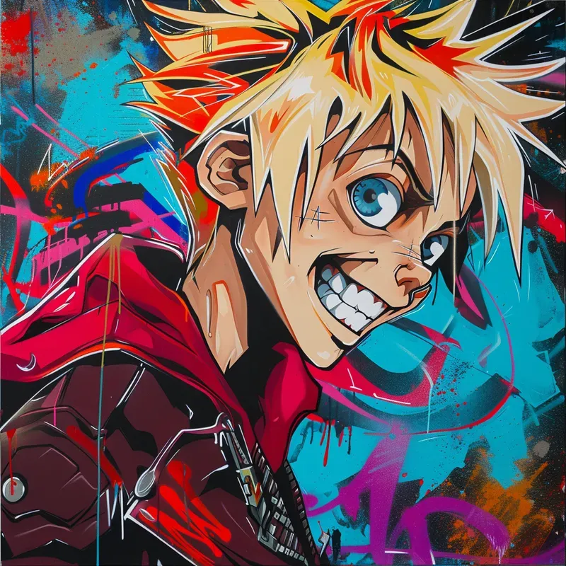 Anime Graffiti Characters Midjourney Prompt | PromptBase