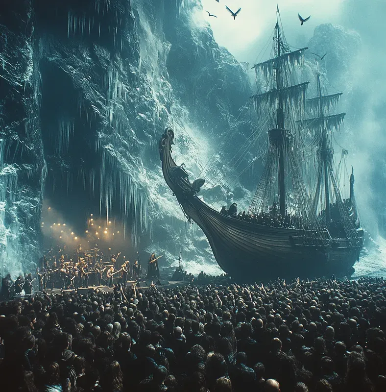 Concert Scenes With Stage Designs Midjourney Prompt | PromptBase