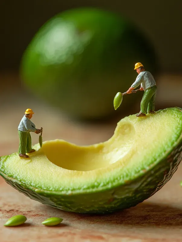 Miniature Workers Food Photographs Midjourney Prompt | PromptBase