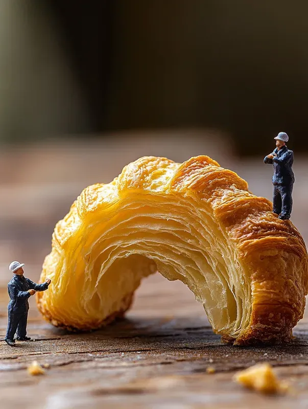 Miniature Workers Food Photographs Midjourney Prompt | PromptBase