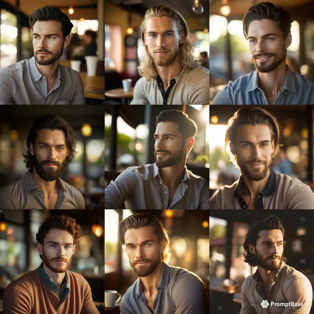Realistic Male Model Portraits Midjourney Prompt | PromptBase