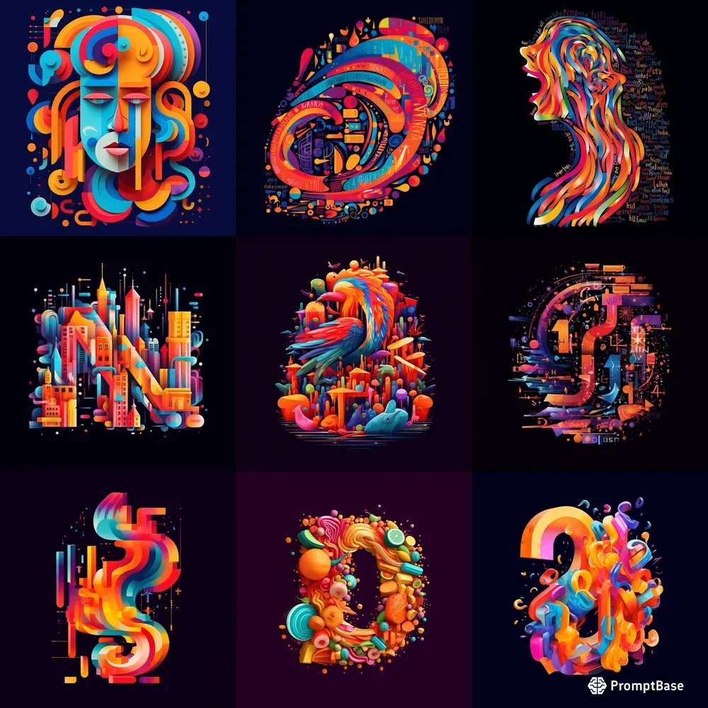 Dynamic Visual Poems Midjourney Prompt | PromptBase