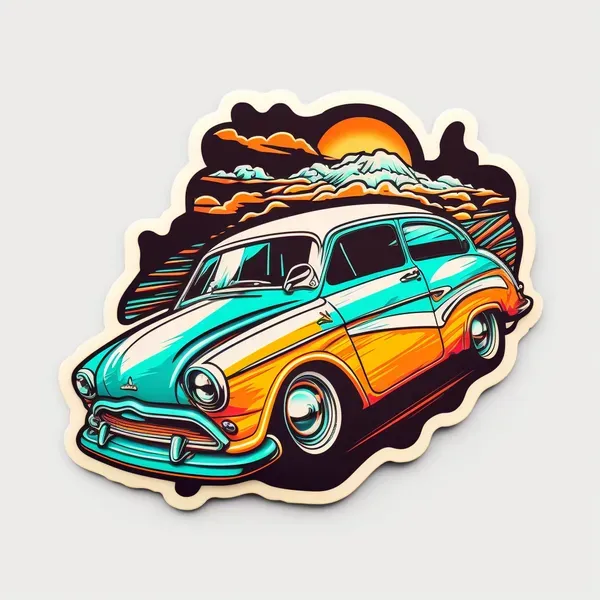 Stickers Pop Art Vintage Retro Midjourney Prompt | PromptBase