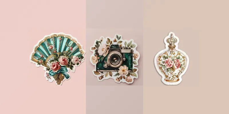 Vintage Victorian Stickers Midjourney Prompt | PromptBase