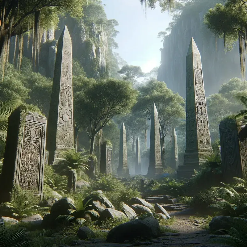 Structural Wonders Of Lost Civilizations DALL·E Prompt | PromptBase