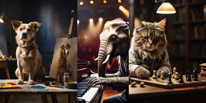 Animals Doing Human Things Leonardo Ai Prompt | PromptBase