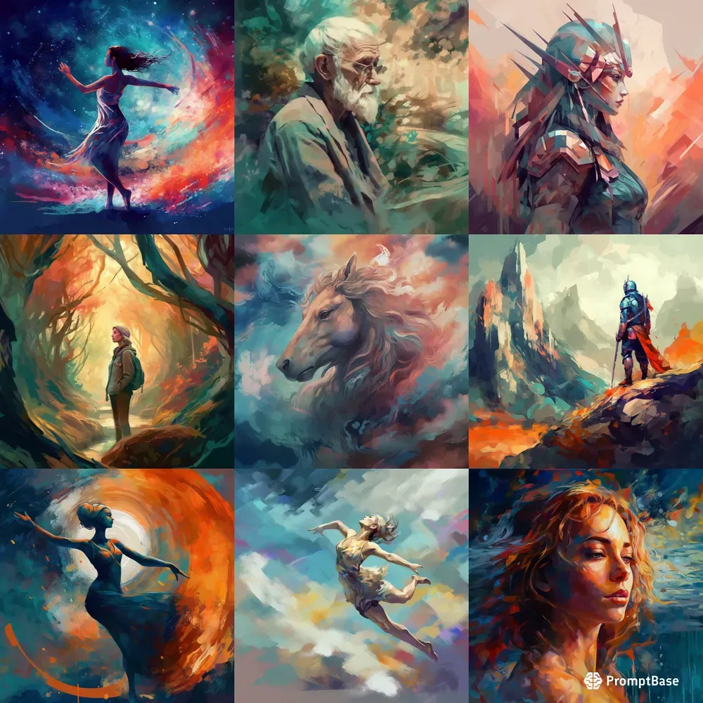 Abstract Expressionist Human Portraits Midjourney Prompt | PromptBase