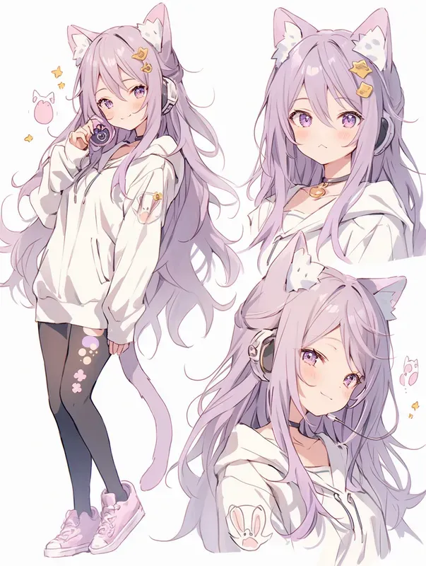 Anime Character Design Reference Sheets Midjourney Prompt | PromptBase