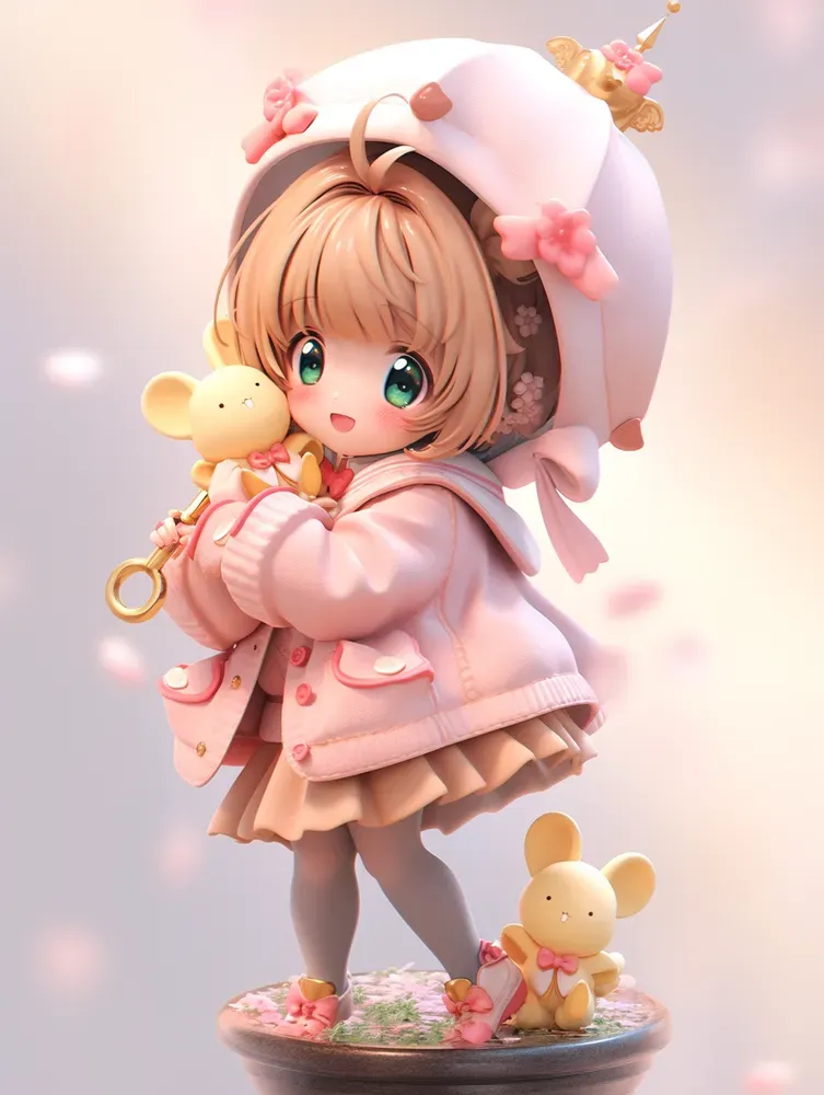 Anime 3D Cute Chibi Clay Figures Midjourney Prompt | PromptBase