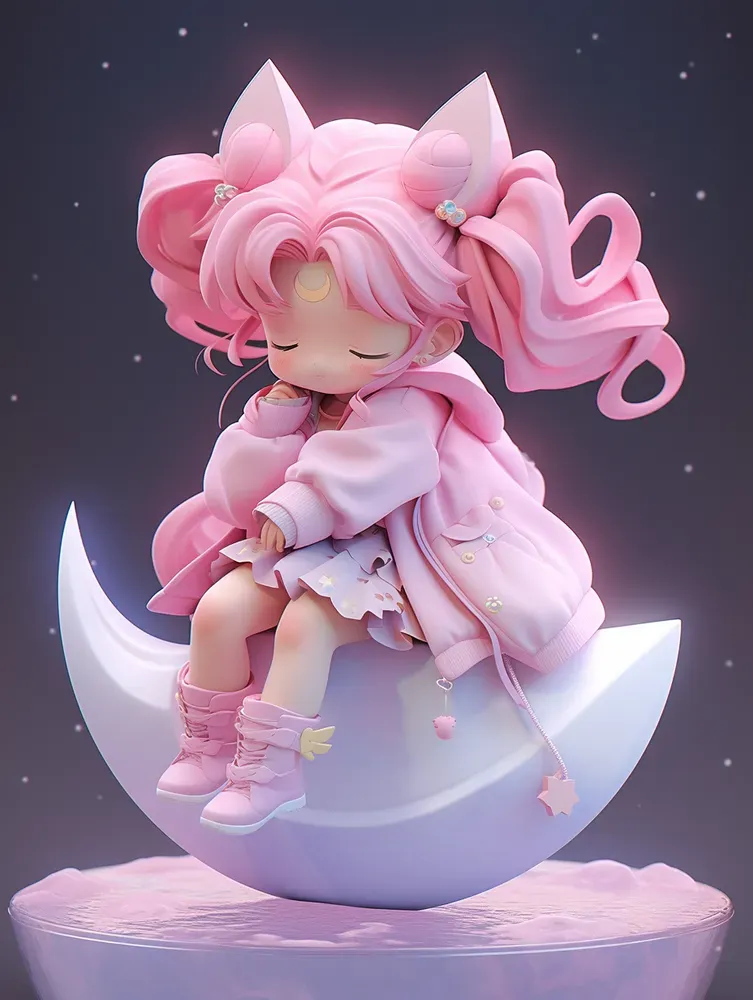 Anime 3D Cute Chibi Clay Figures Midjourney Prompt | PromptBase