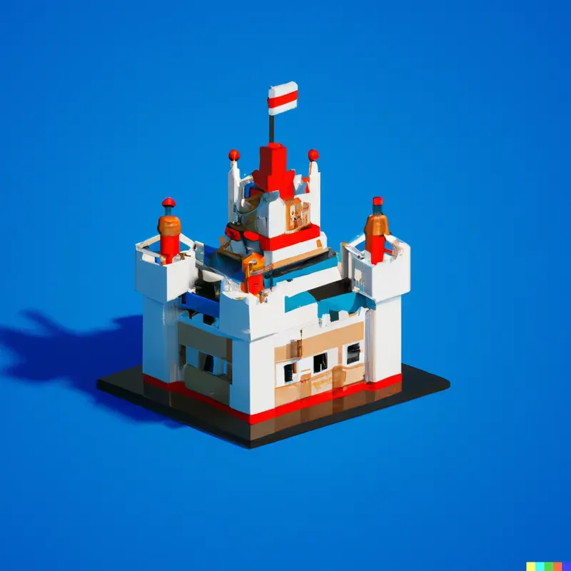 Lego buildings DALL·E Prompt | PromptBase
