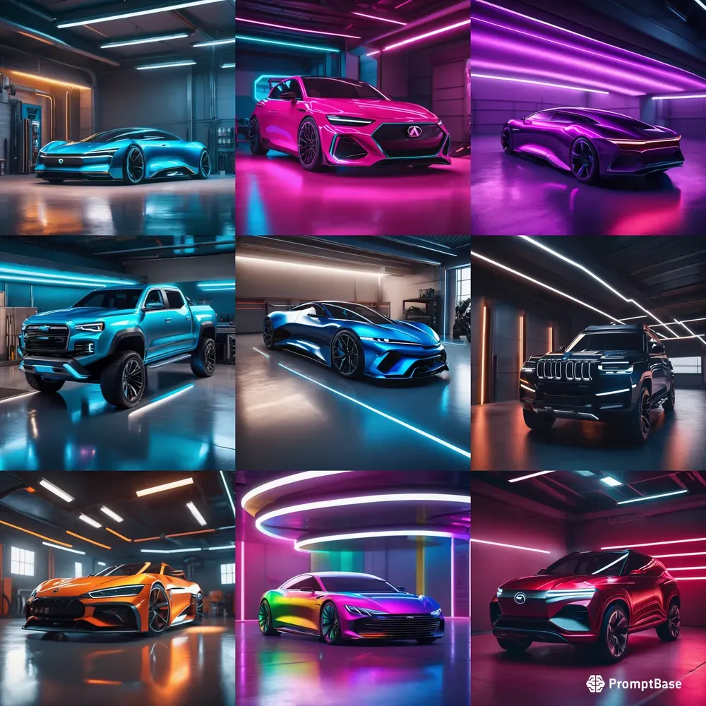Futuristic Car Garages Stable Diffusion Prompt | PromptBase