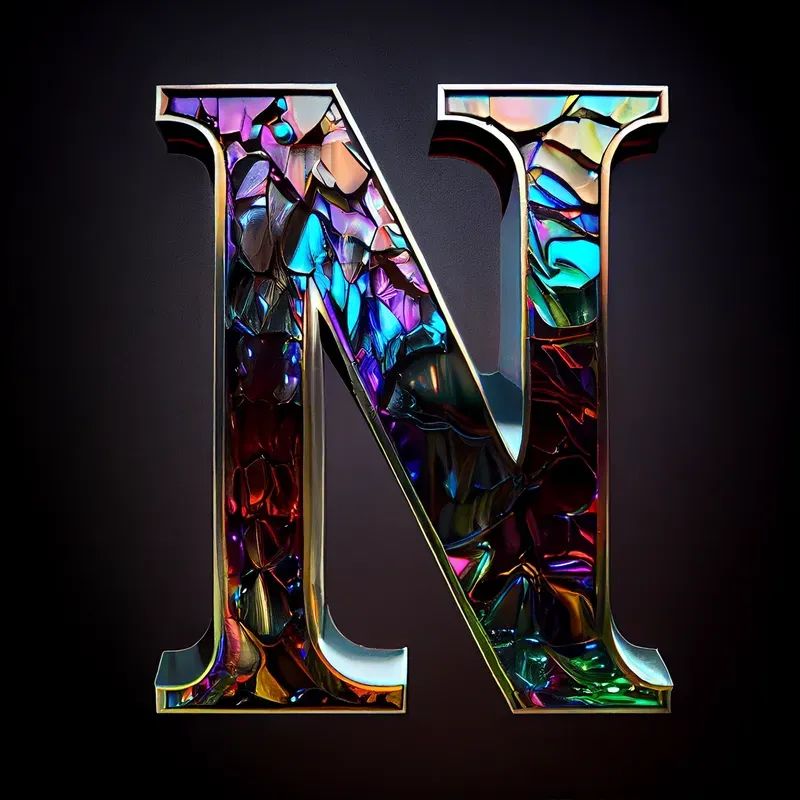 Stained Glass Letters Midjourney Prompt | PromptBase