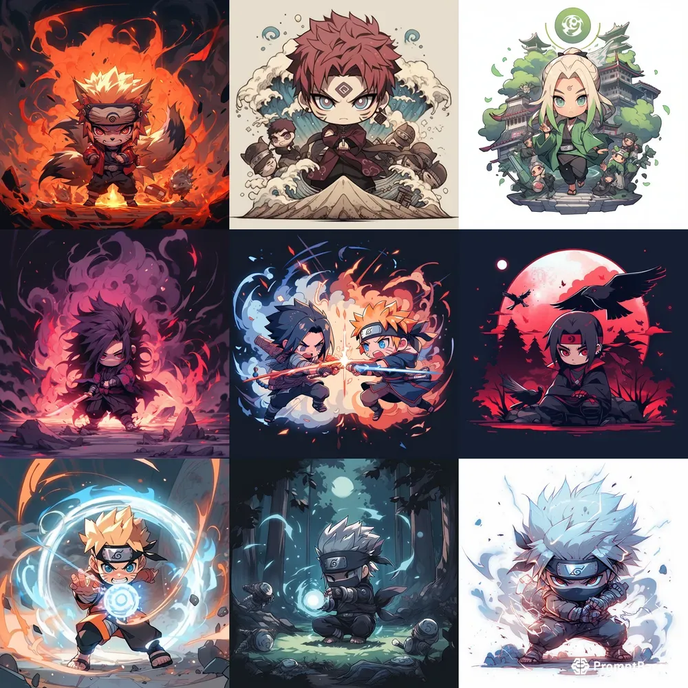 Ultimate Naruto Universe Chibi Series Midjourney Prompt | PromptBase