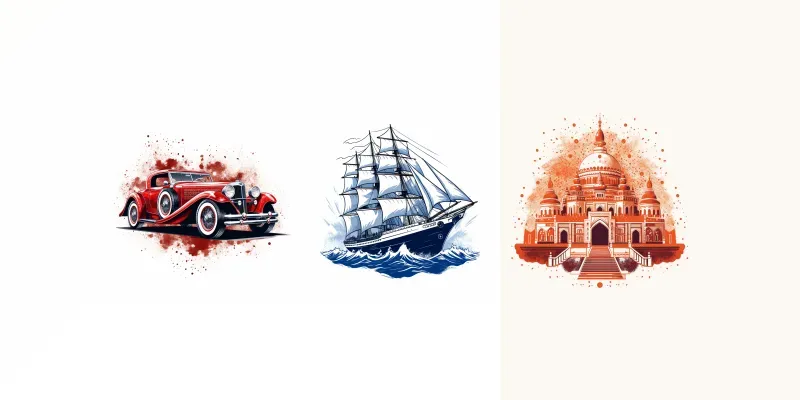Extravagant Pointillism Logo Designs Midjourney Prompt | PromptBase