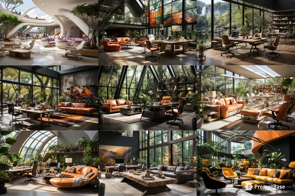 Office Spaces Functions Meet Style Midjourney Prompt | PromptBase