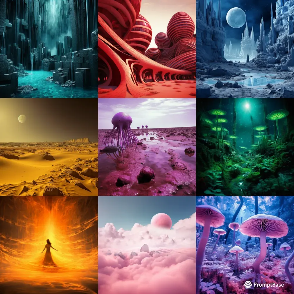 Alien Worlds Midjourney Prompt | PromptBase