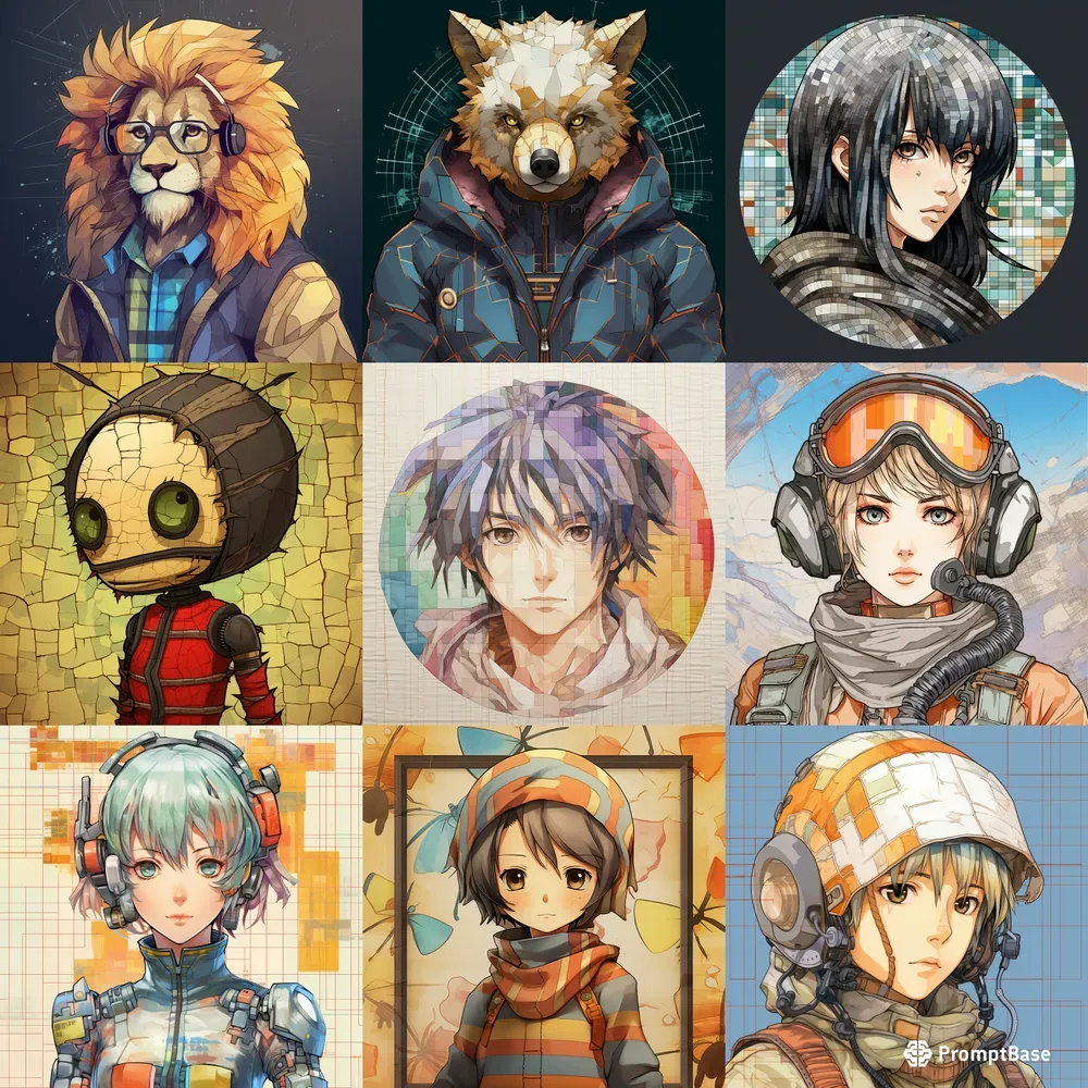 Pfp Anime Avatars With Patched Fabric Midjourney Prompt | PromptBase