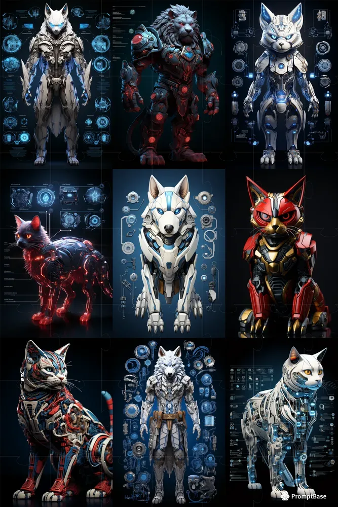 3D Cyborg Animals Midjourney Prompt | PromptBase