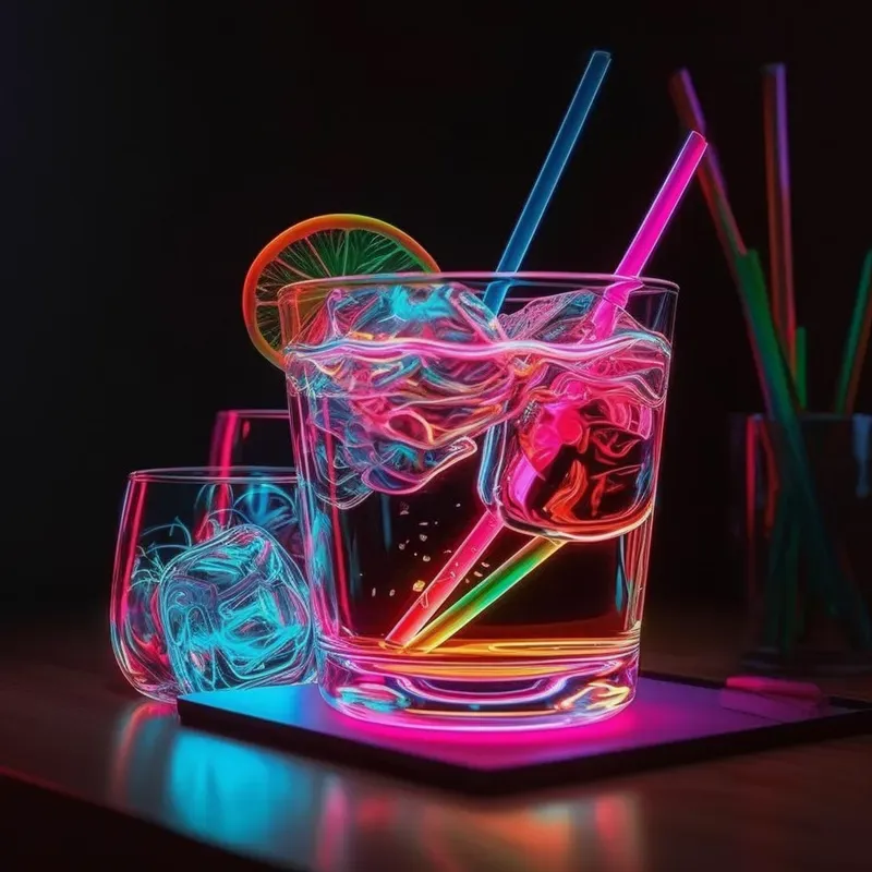Glowing Neon Art Artworks Midjourney Prompt | PromptBase